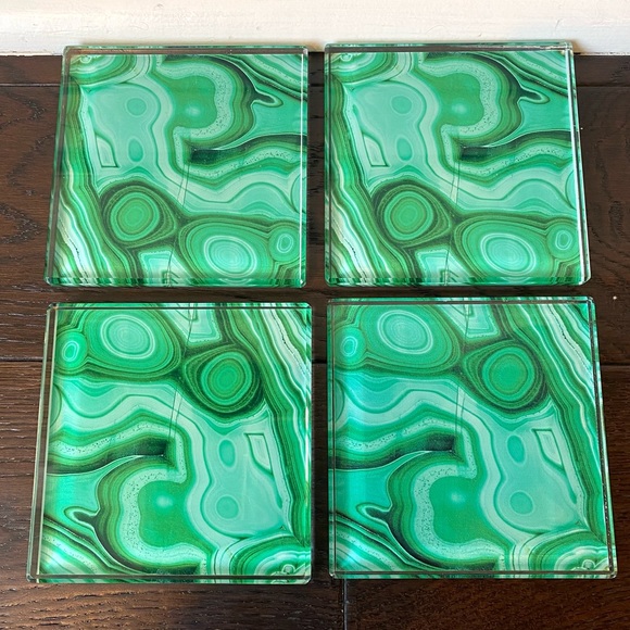 ANNA BY RABLABS | Dining | Anna New York Amostra Malachite Coasters Set ...